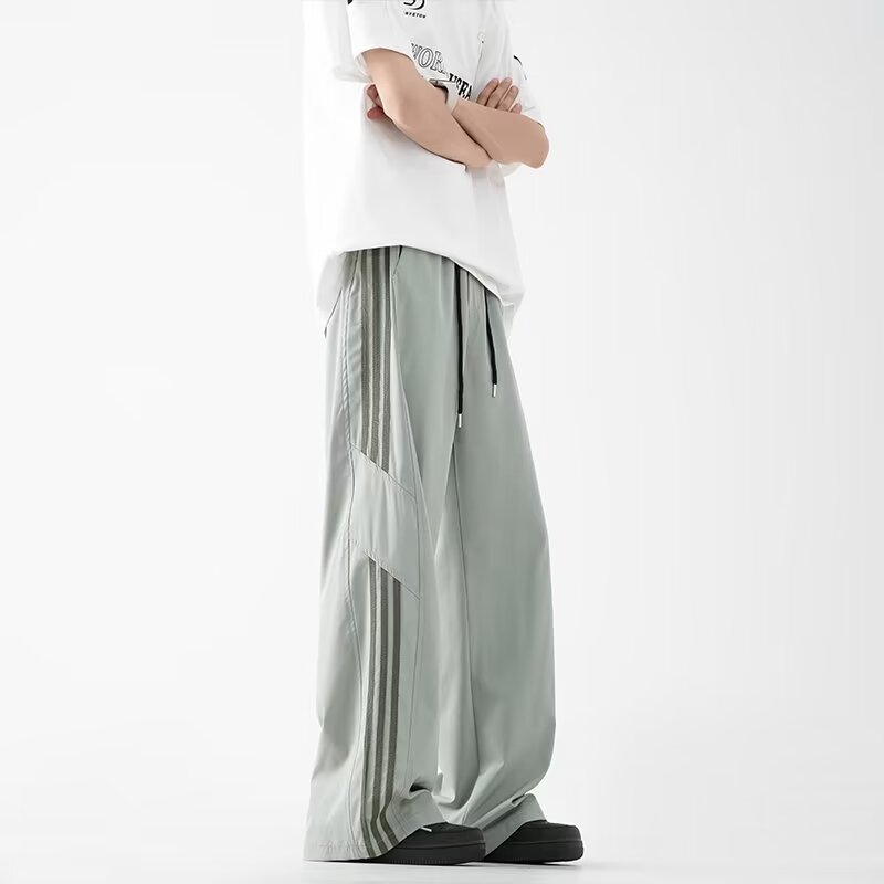 HOUCH COD Ice Silk Quick Drying Paratrooper Straight Cut Long Pants ...
