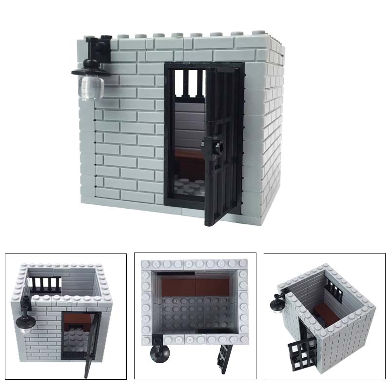 Military series MOC Prison Room House Building Blocks Guard Prisoner ...