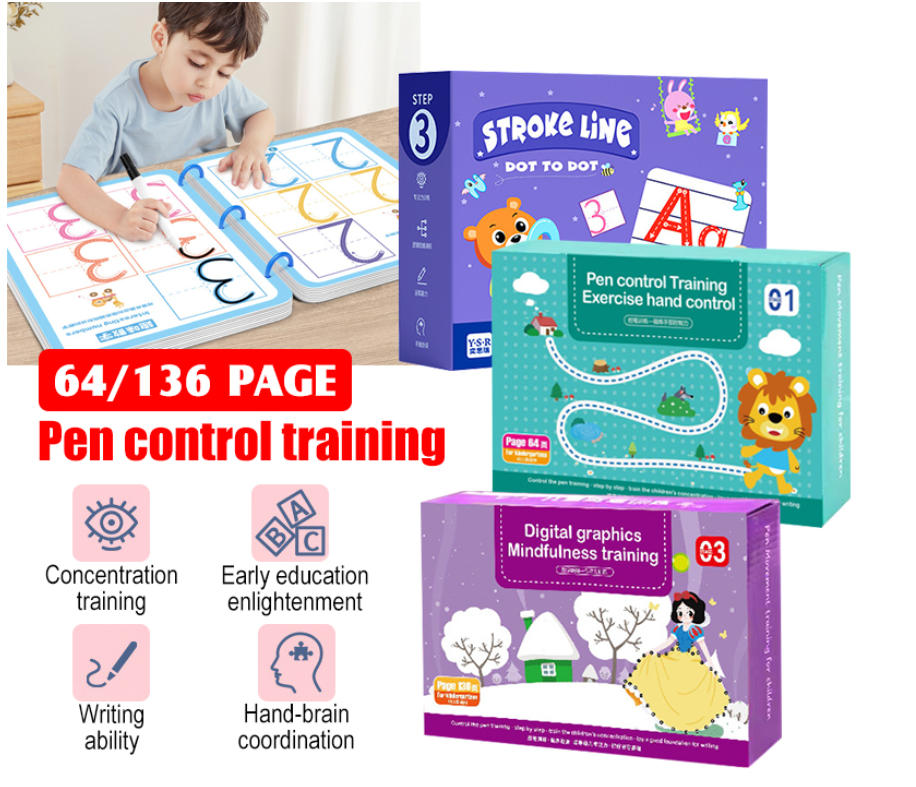 Ready Stock Pen Control Training Copybook Kid Tracing Workbook ...