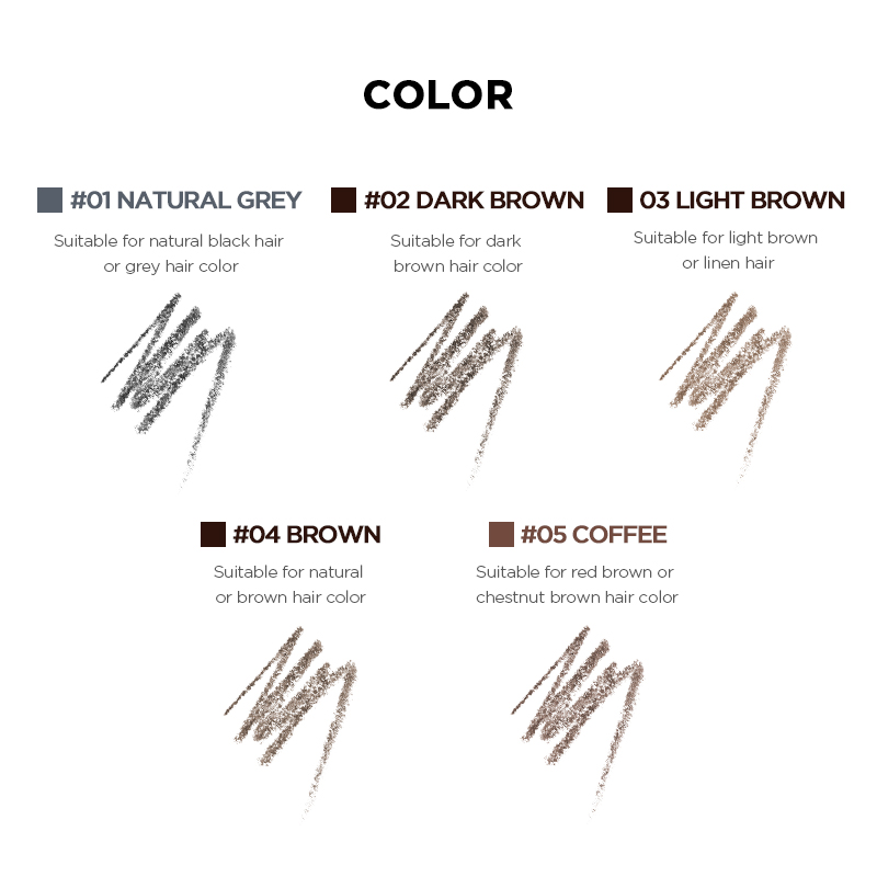 Perfect Diary Double-end Eyebrow Pencil Hexagonal Natural Eyebrow ...