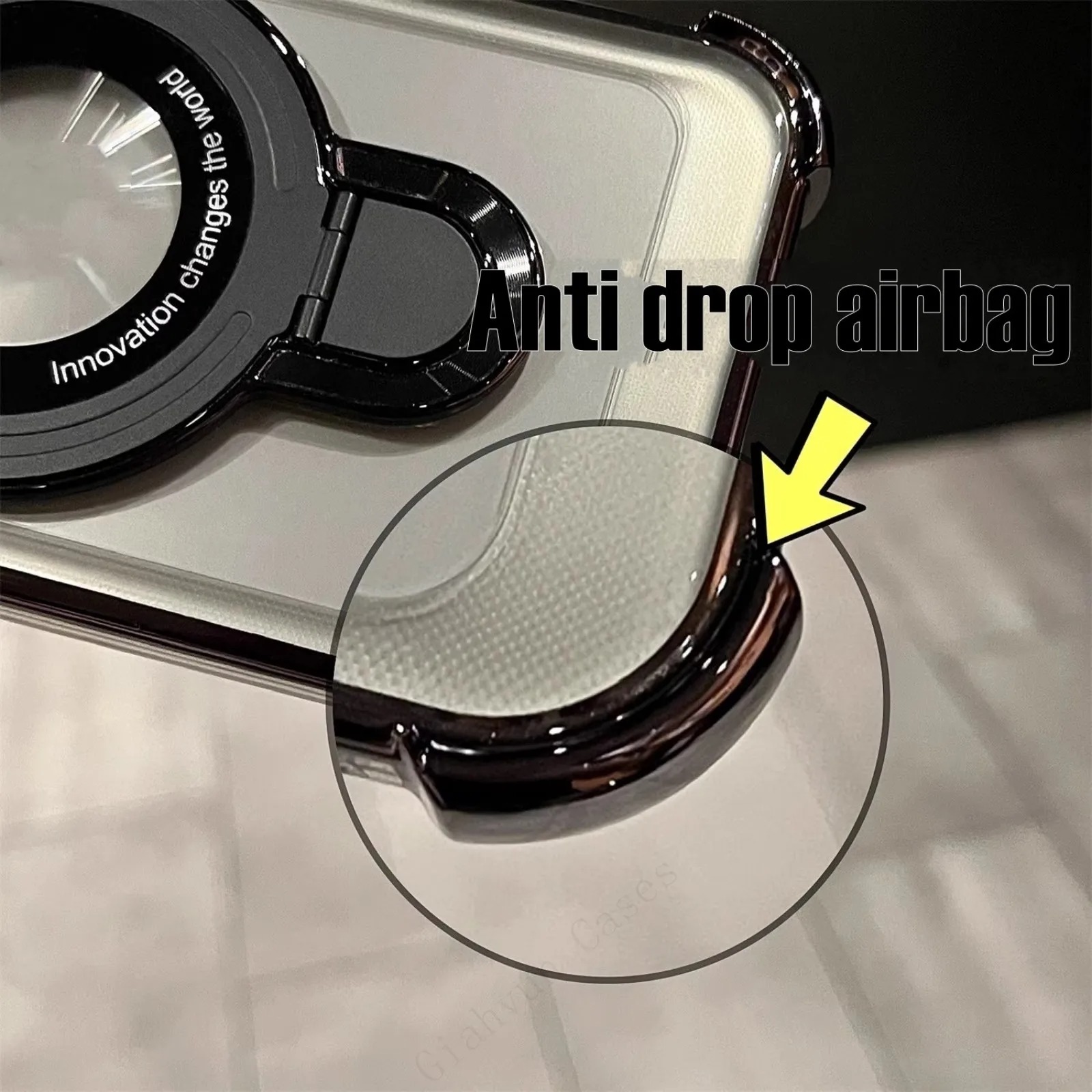Best luxury Transparent Magnetic Grips Case For Iphone 15 Pro Max 14 13 ...