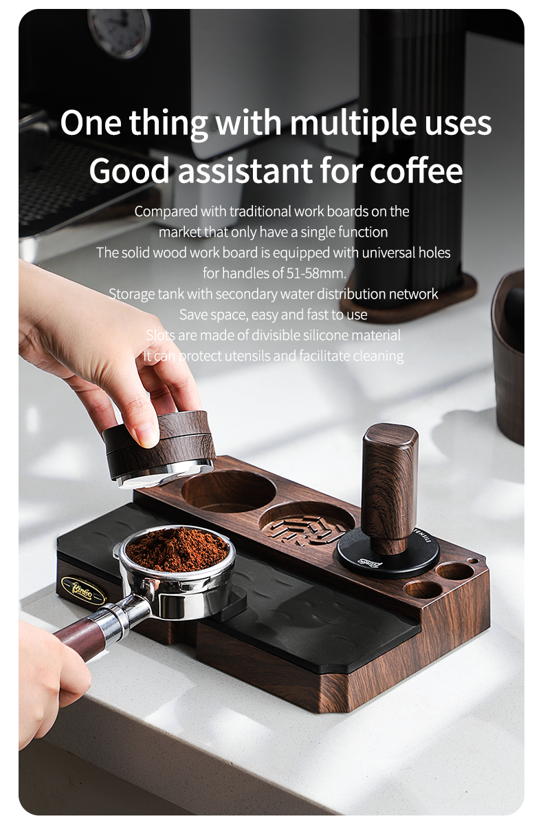 Bincoo Coffee Storage Board Wood Grain Pressed Powder Base Powder ...