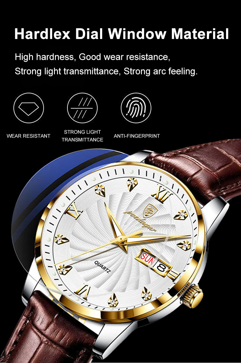 POEDAGAR Jam Tangan Lelaki Original 100% Waterproof Quartz Leather ...