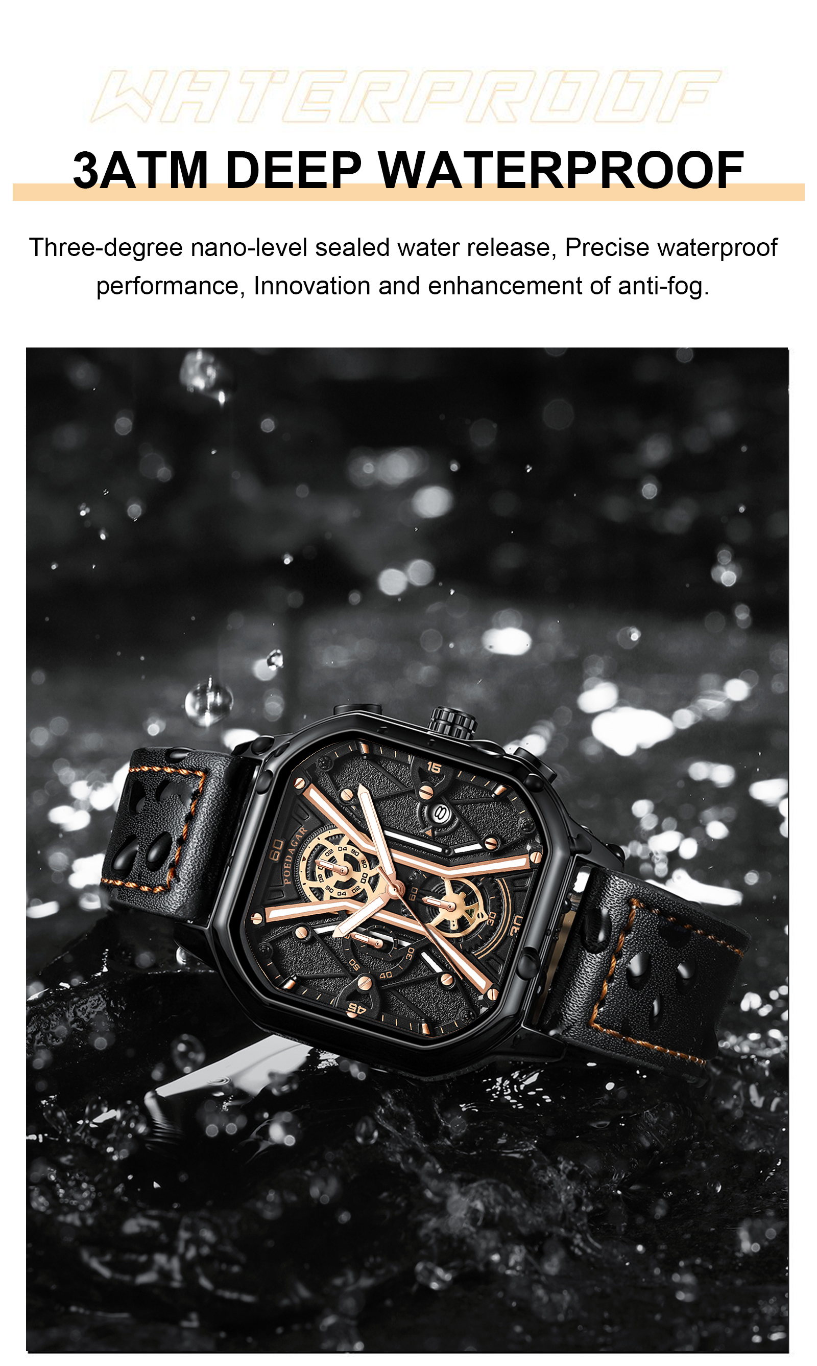 POEDAGAR Jam Tangan Lelaki Original 100% Waterproof Quartz Leather ...