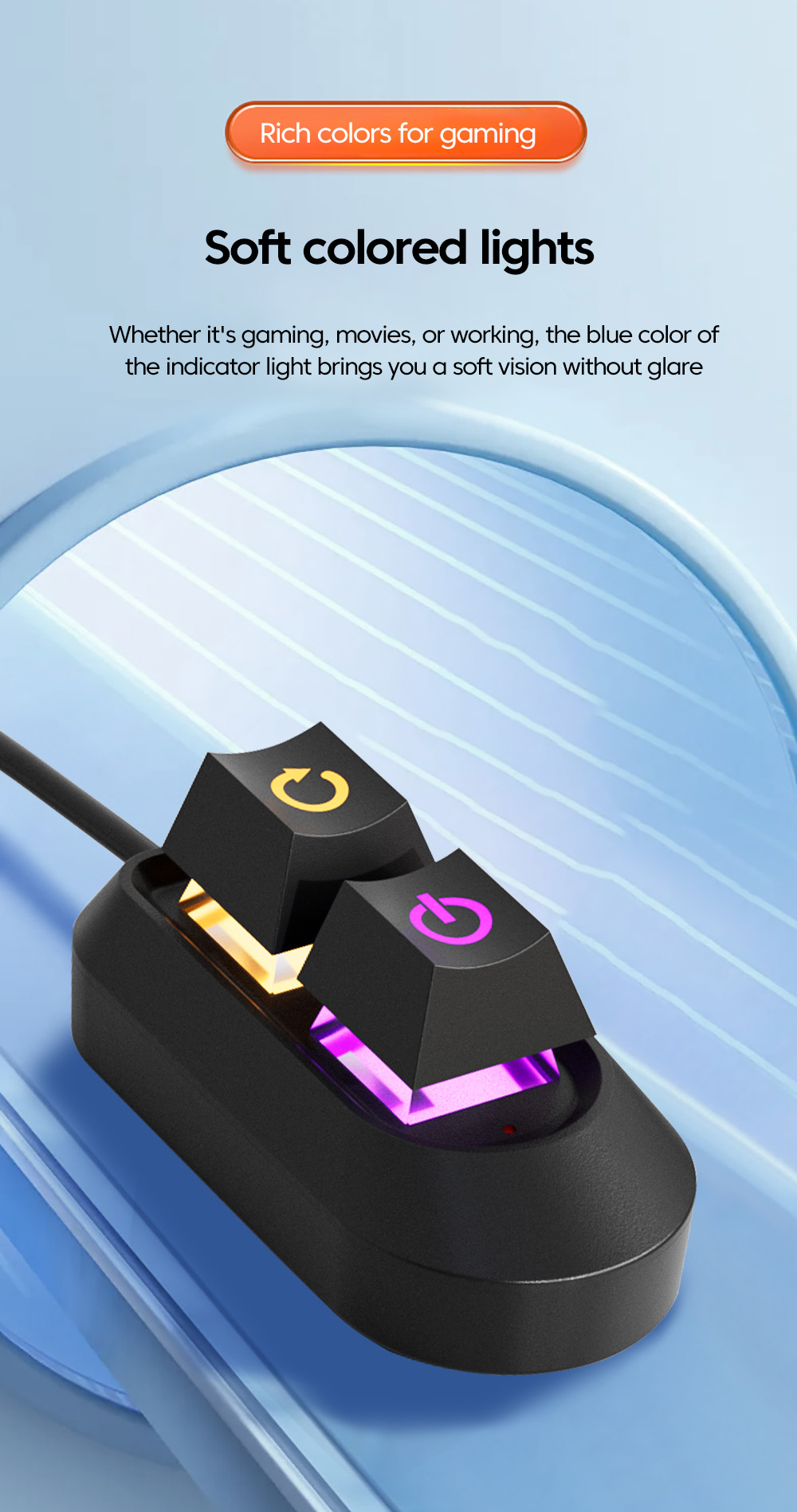 2M Desktop Computer Power Button PC Switch Mechanical Key External ...