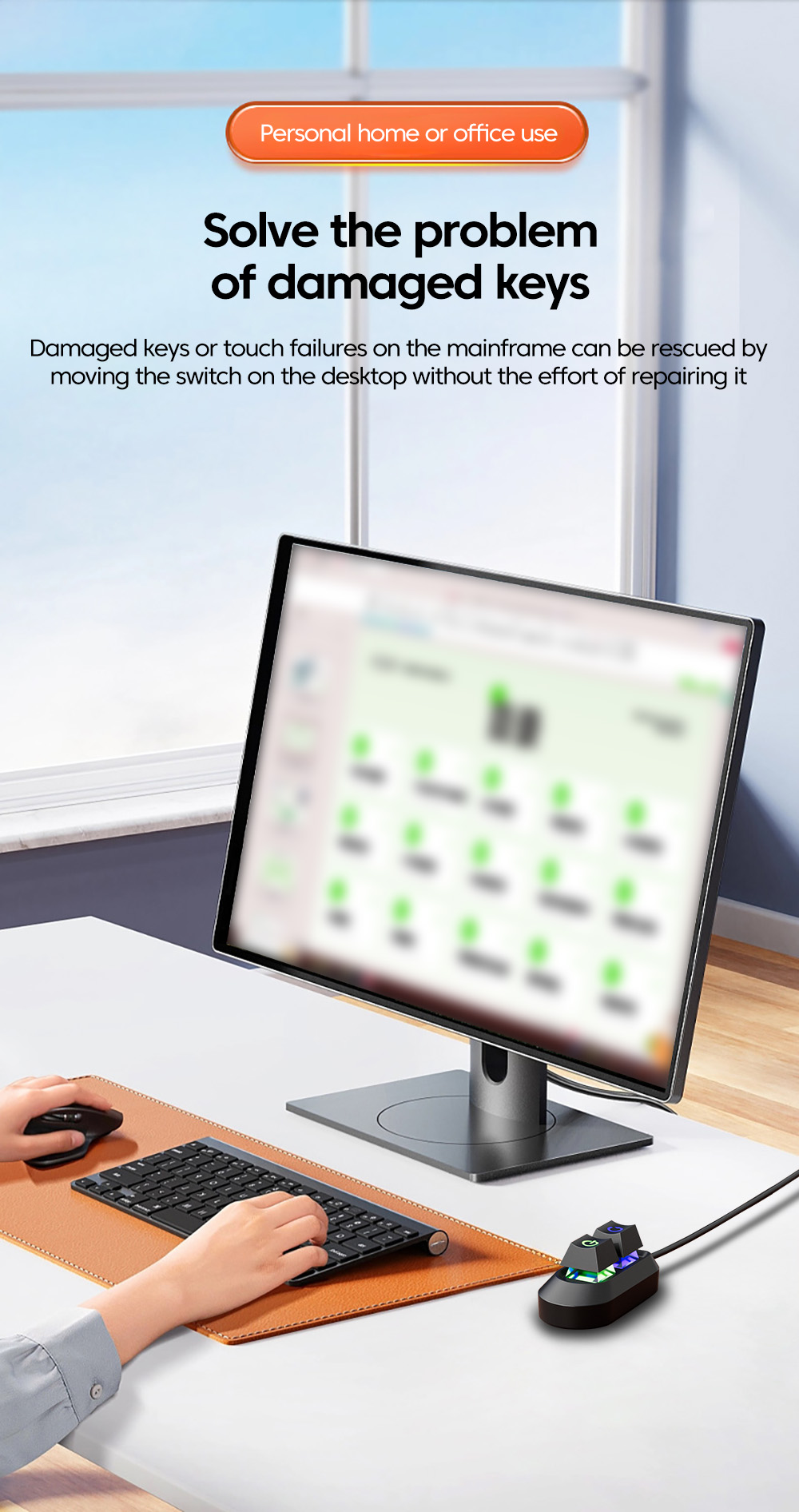 2M Desktop Computer Power Button PC Switch Mechanical Key External ...