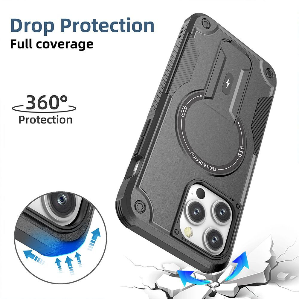 New 16 Pro Max Phone case Advanced Military Armor Stand Matte Case for ...