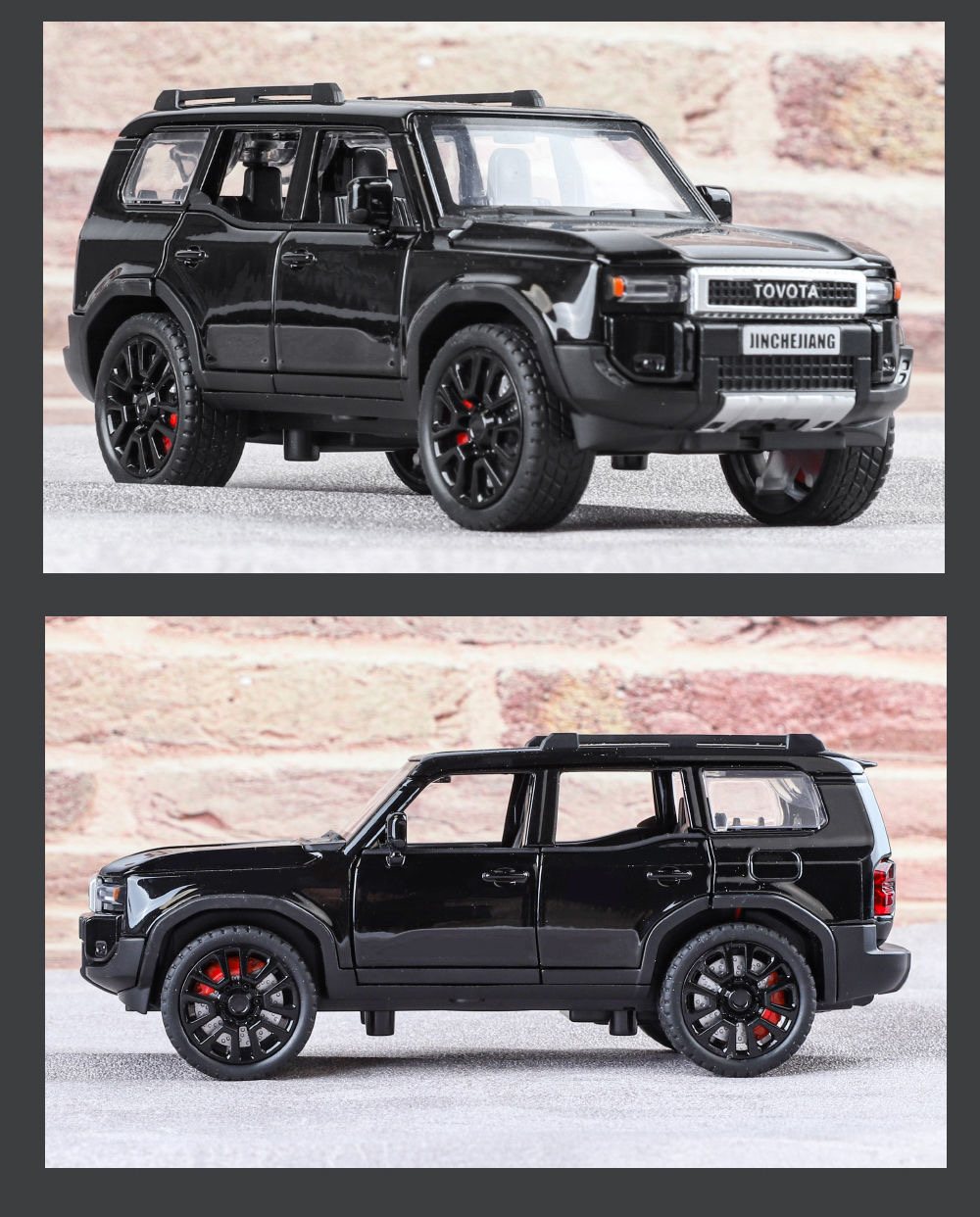【RUM】1:32 Scale New Toyota Prado Alloy Car Model Light & Sound Effect ...