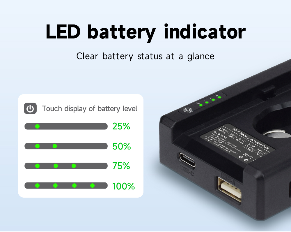 Cityork NP-F Universal Battery Charger Battery Adapter For NP-F550 F750 ...