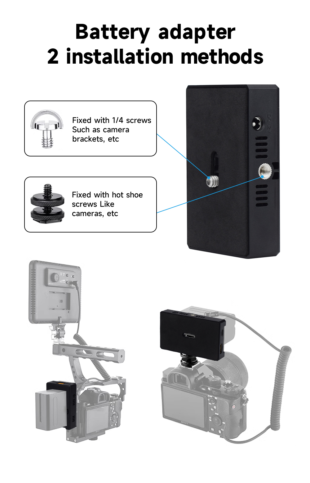 Cityork NP-F Universal Battery Charger Battery Adapter For NP-F550 F750 ...