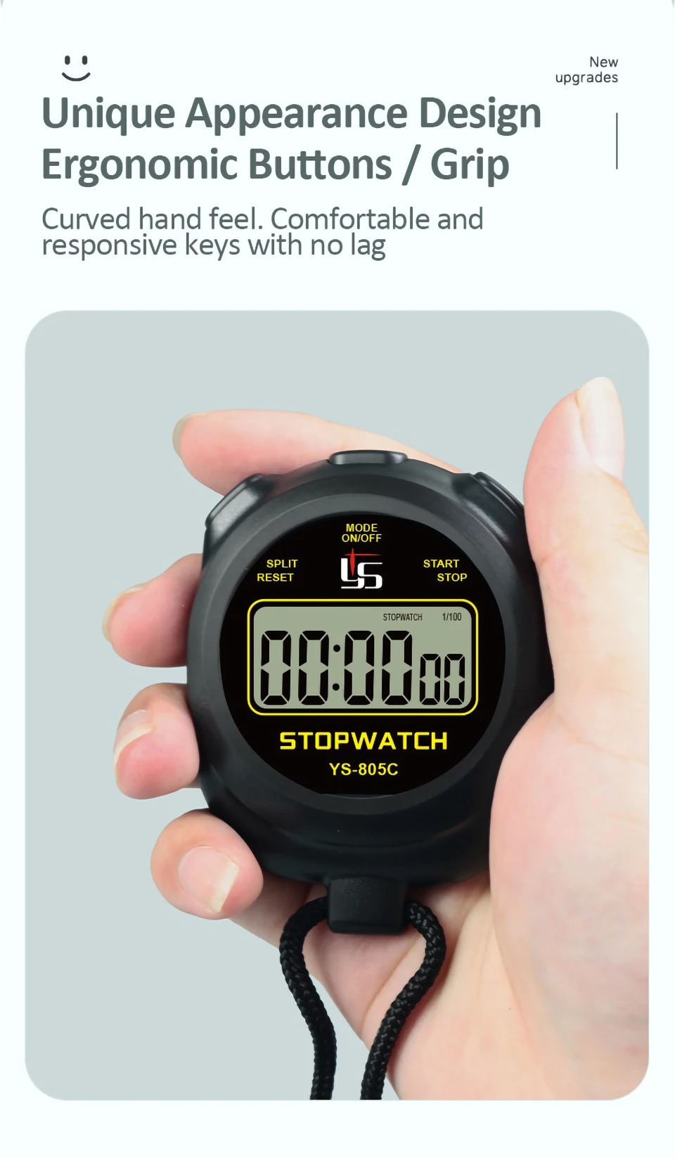 Waterproof Stopwatch Chronometer 0.01s Accuracy Digital Sport Stopwatch ...