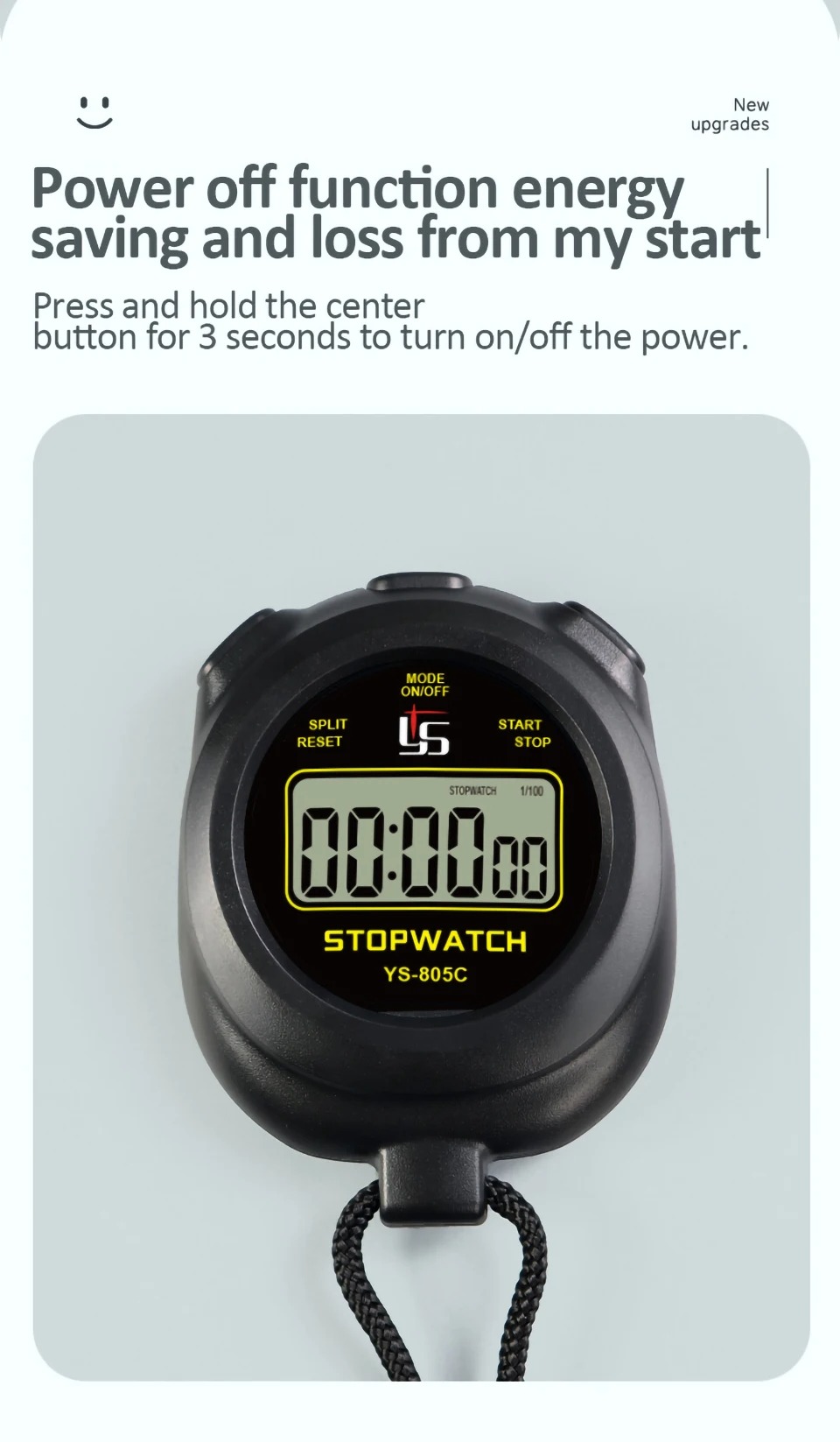 Waterproof Stopwatch Chronometer 0.01s Accuracy Digital Sport Stopwatch ...