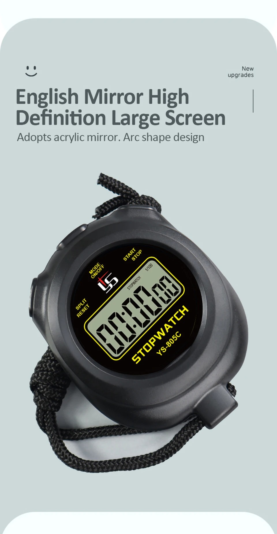 Waterproof Stopwatch Chronometer 0.01s Accuracy Digital Sport Stopwatch LCD Timer Stopwatch ...