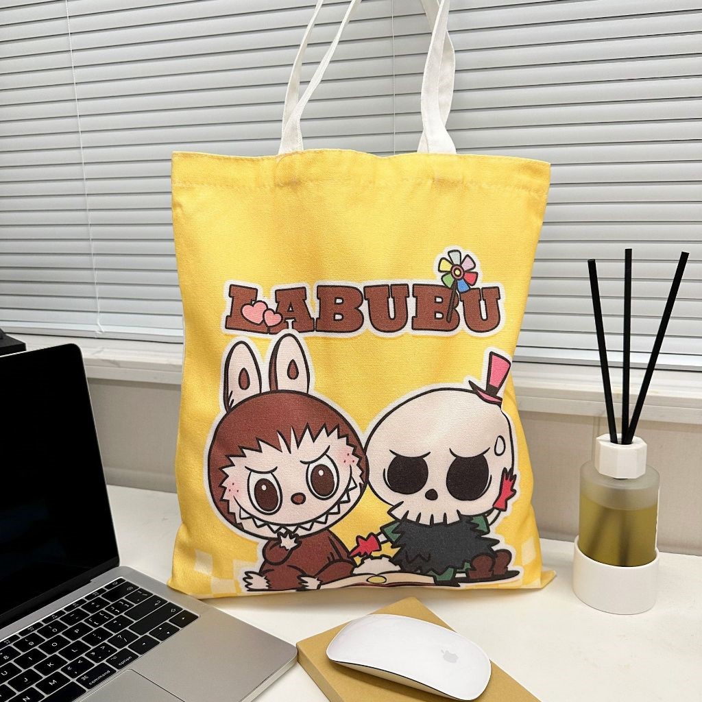 new! LABUBU, Labubu fabric bag, has a zipper inside, very cute work ...
