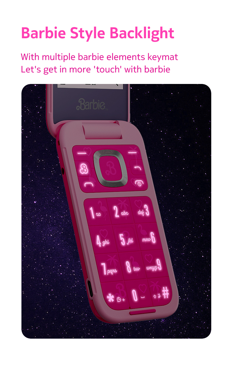 HMD Barbie Flip Phone 4G With Fancy Box HMD X Barbie Pink Retro Flip ...