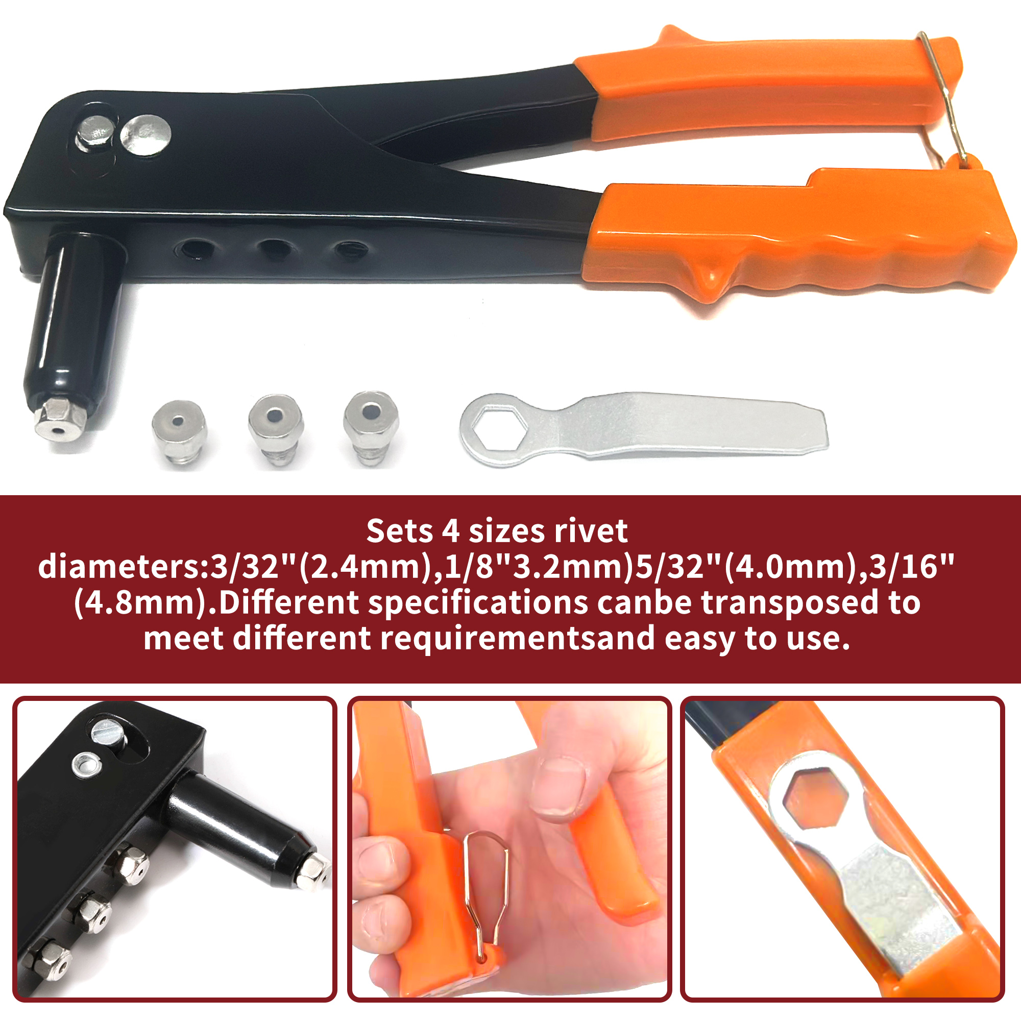 121pcs heavy-duty riveting machine set - core pulling rivet gun, blind ...