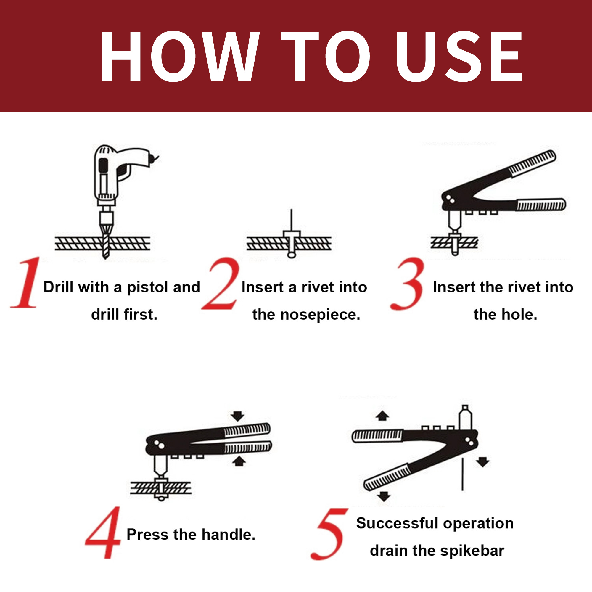 121pcs heavy-duty riveting machine set - core pulling rivet gun, blind ...