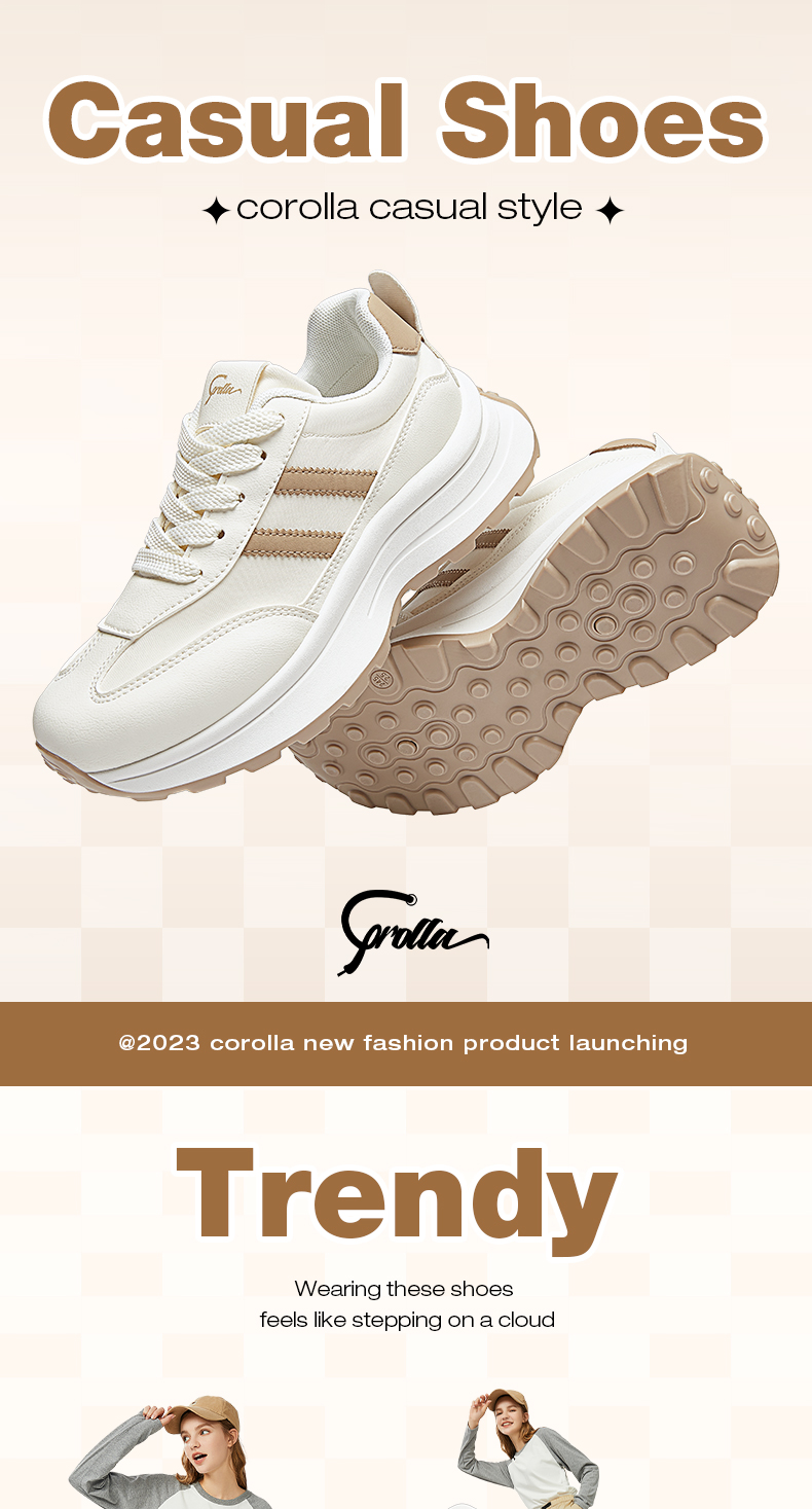 Corolla Thick-Soled Breathable Antibacterial Shock Absorption Women's ...