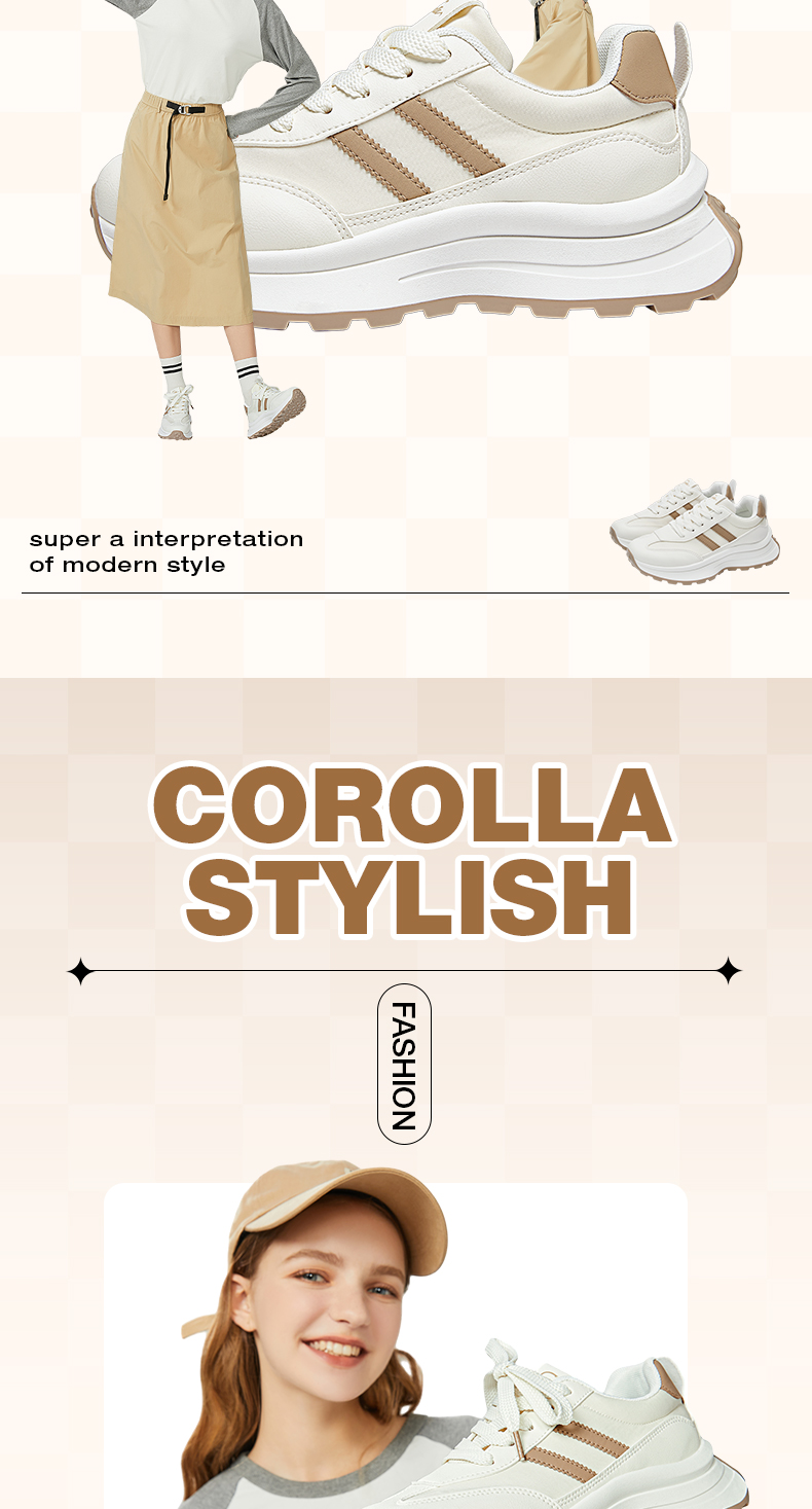 Corolla Thick-Soled Breathable Antibacterial Shock Absorption Women's ...