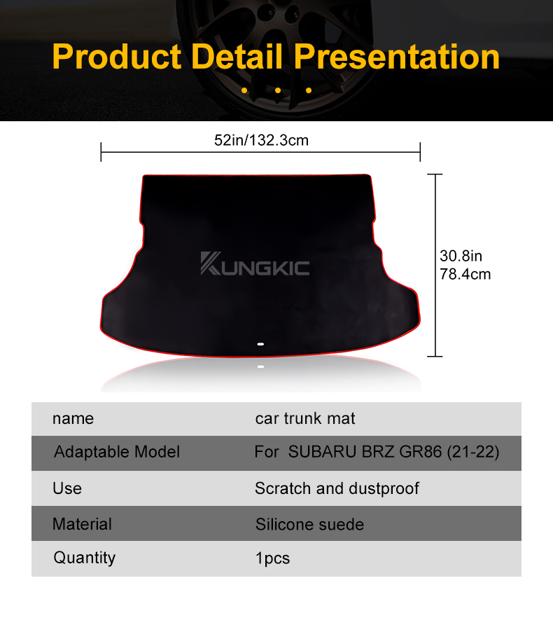 For Subaru BRZ Toyota GR86 2021-2025 Boot Mat Rear Trunk Car Trunk Mat ...