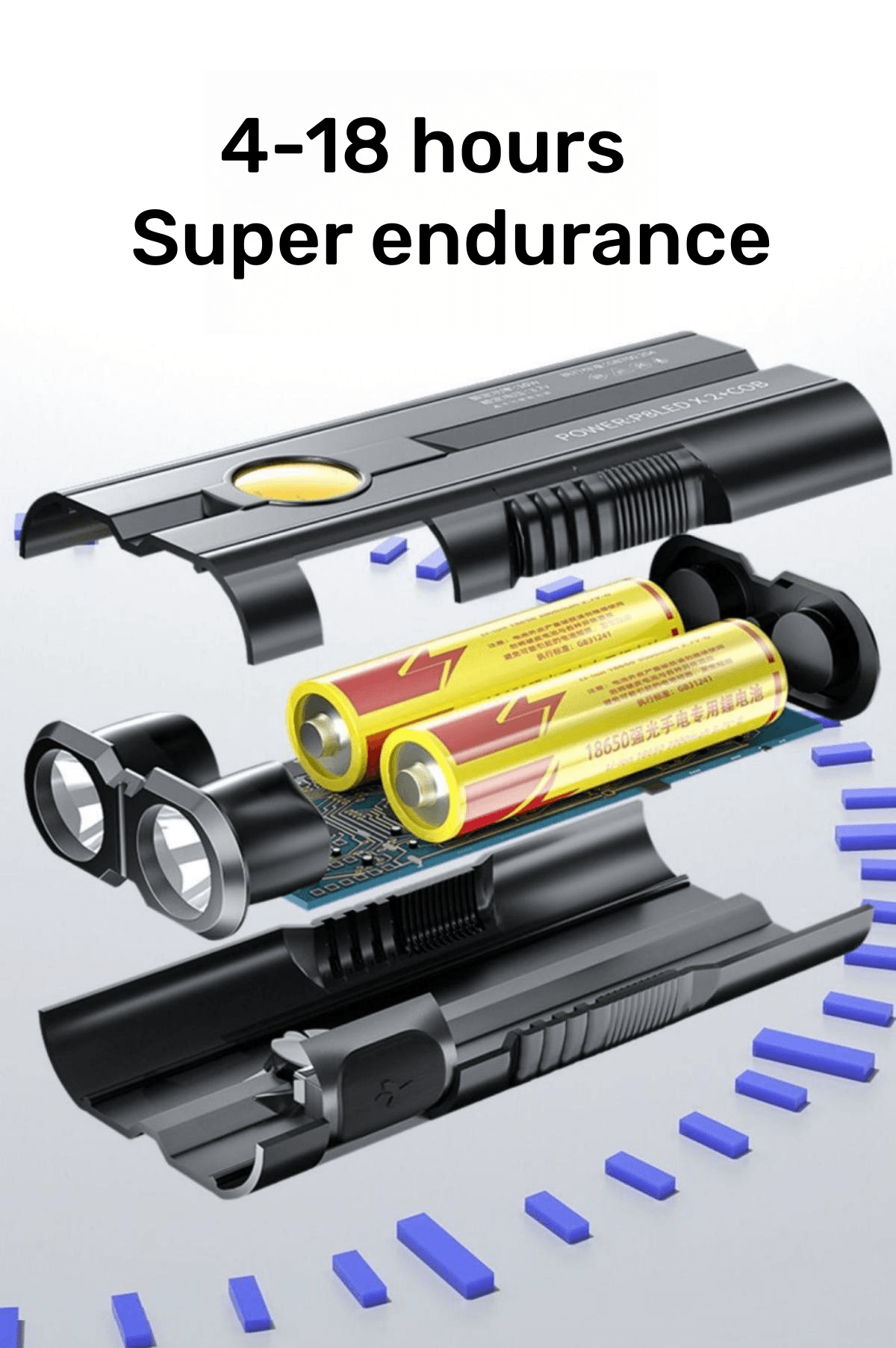 WARSUN X608 Portable Super Bright Rechargeable LED Flashlight | Shopee ...