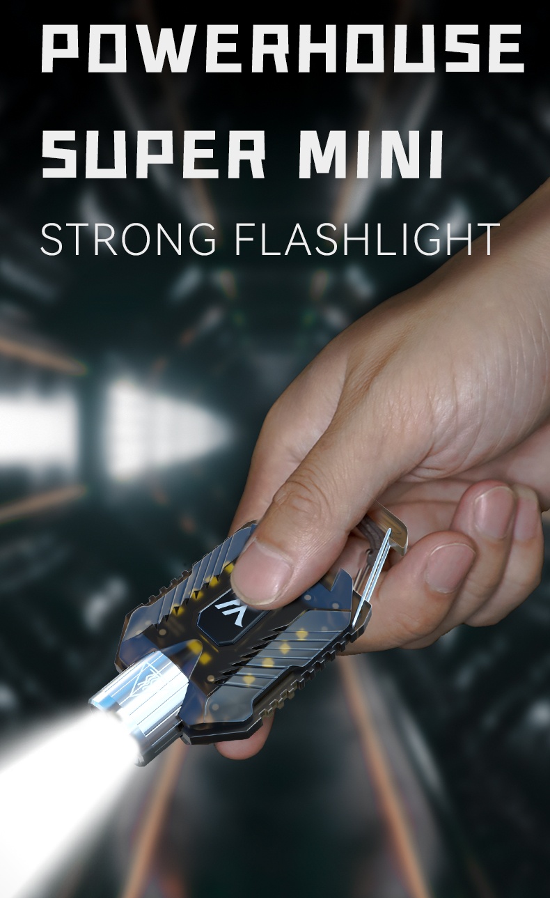 Warsun G3 Mini COB LED Flashlight Rechargeable Portable Keychain Torch ...