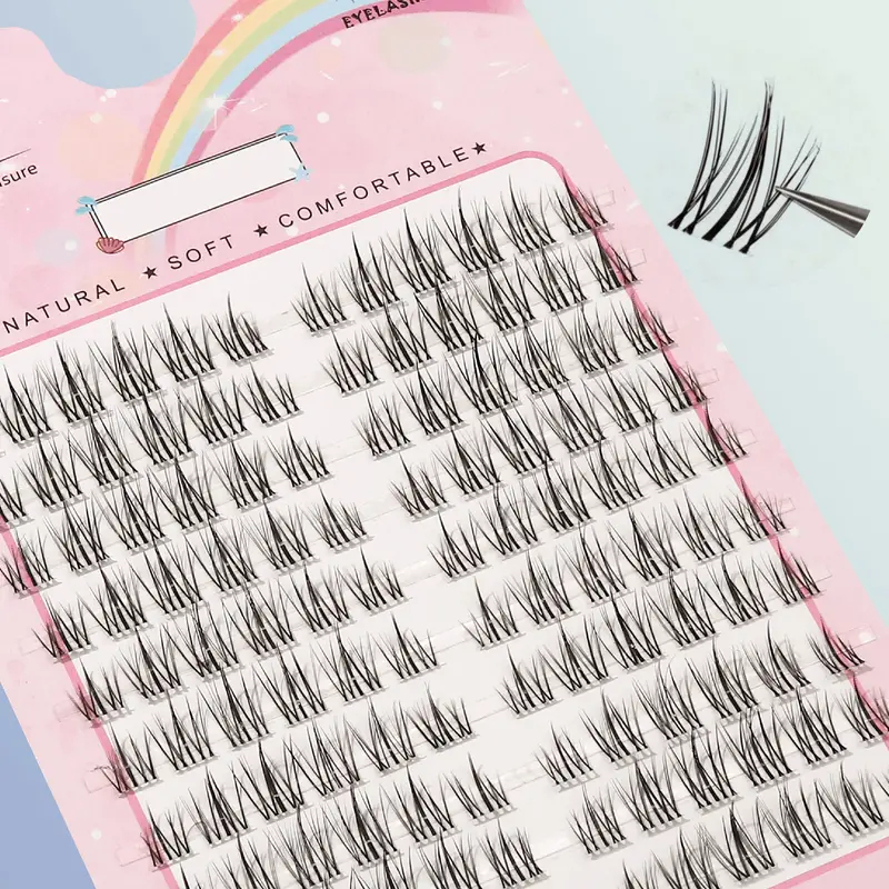 10 Row Single Eyelashes Sun Fancy False Eyelashes Cartoon Style ...