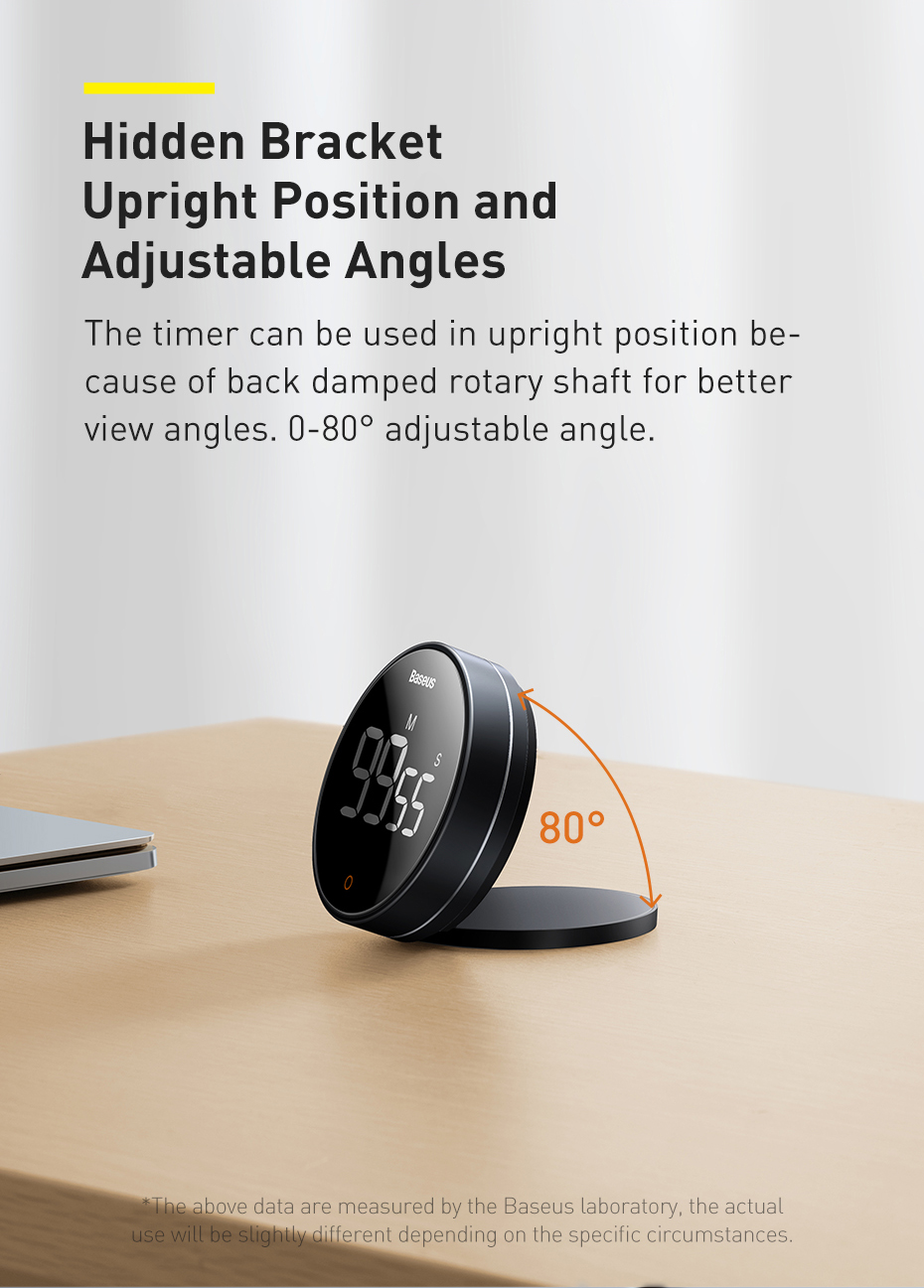 Baseus LED Digital Kitchen Timer Manual Countdown Kitchen Timer ...