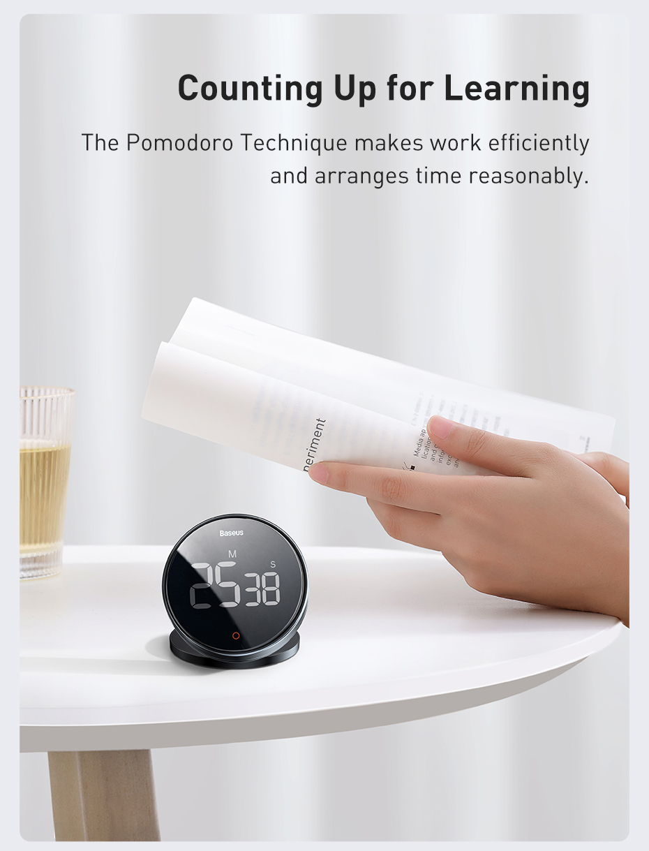 Baseus LED Digital Kitchen Timer Manual Countdown Kitchen Timer ...