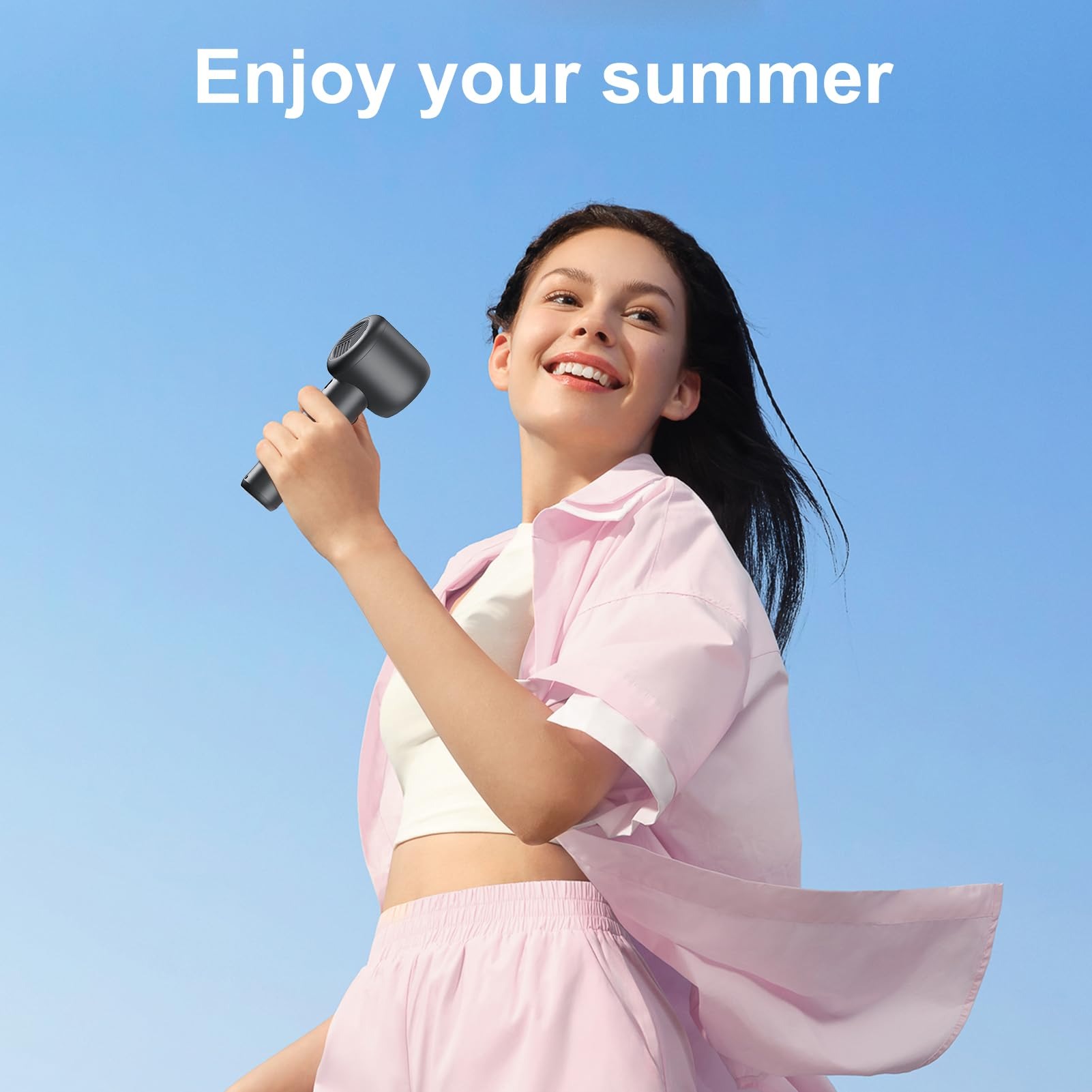 XIAOMI High-speed Handheld Turbofan USB Rechargeable Outdoor Mini Fan ...