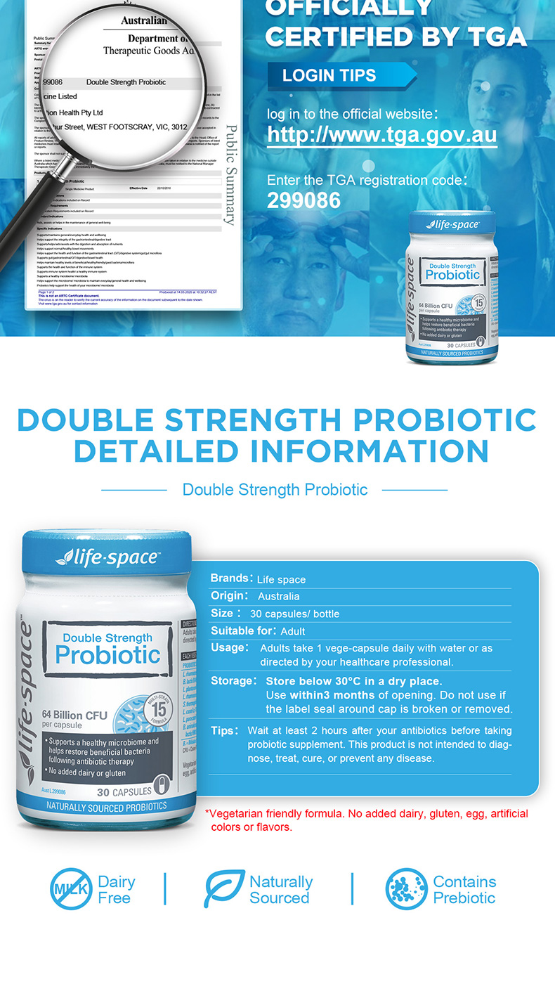 [Double Strength] Life Space Double Strength Adult Probiotics 30s ...