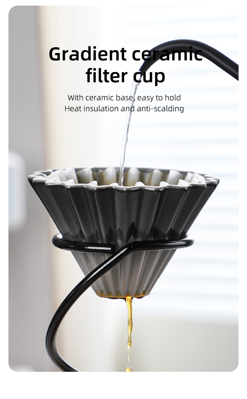 BINCOO Hand Brewed Coffee Set Origami Ceramic Coffee Filter Mug Hand ...