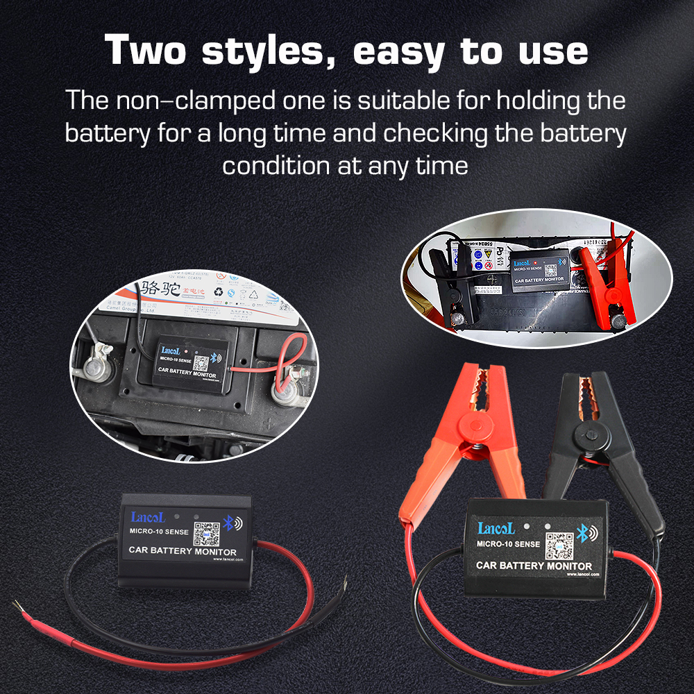 MICRO-10E 12V battery voltage tester, car battery health tester ...