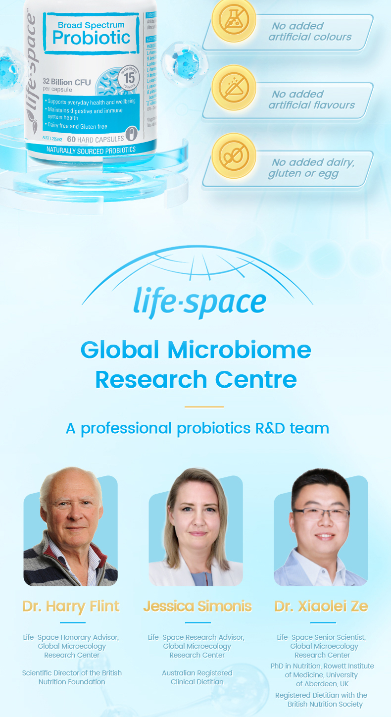 [Digestive Health] Life Space Probiotic Broad Spectrum Supplement 60 Caps*2 15in1 probiotic ...