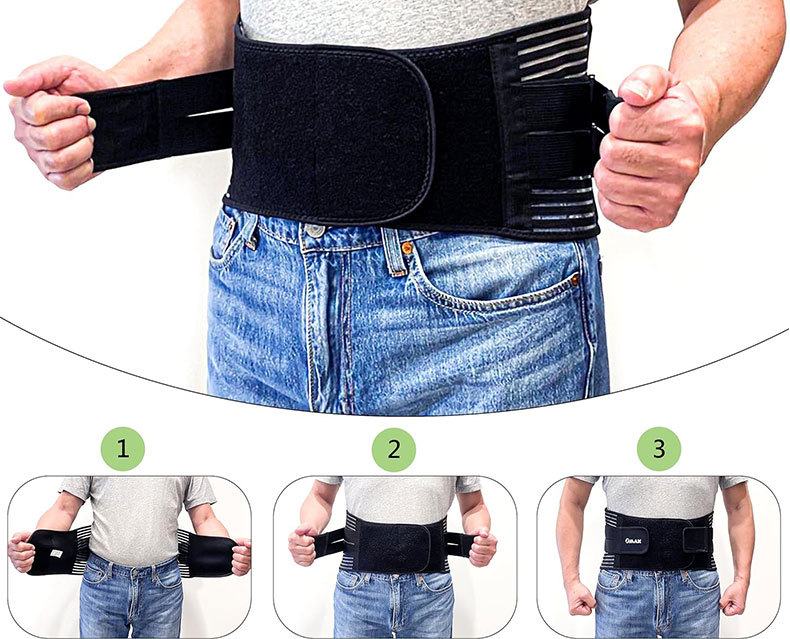 Double Pull Back Lumbar Support Belt Pain Waist Orthopedic Corset Men ...