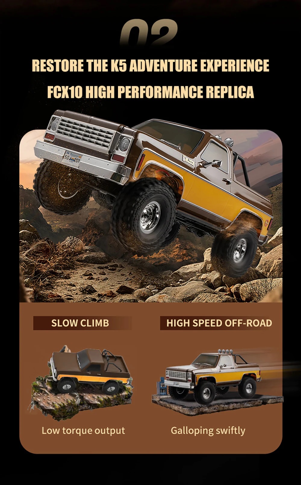 FCX10 K5 1/10 RC Electric Remote Control Model Car Rock Crawler RTR ...