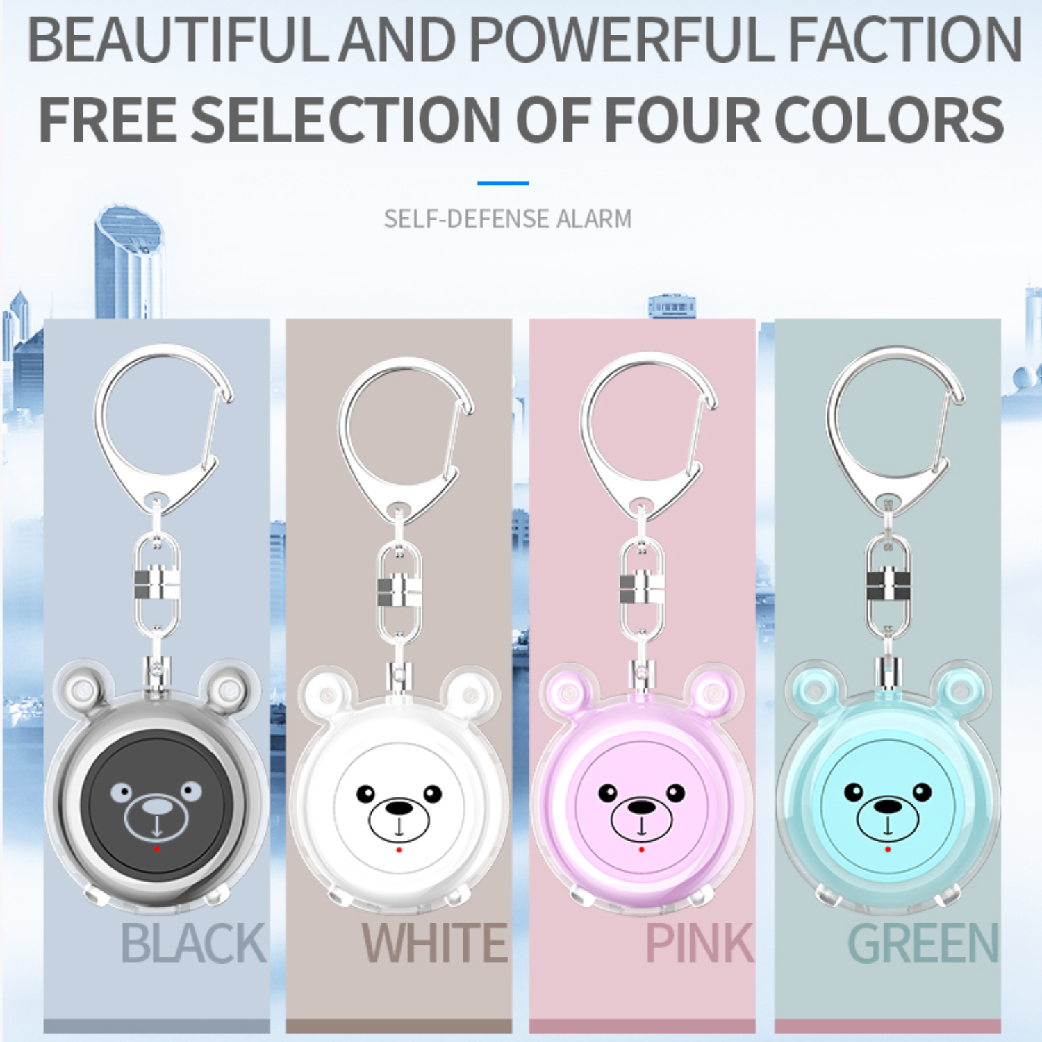 New Mini Smart Self-Defense Alarm Rechargeable Female Self-Defense Wolf ...