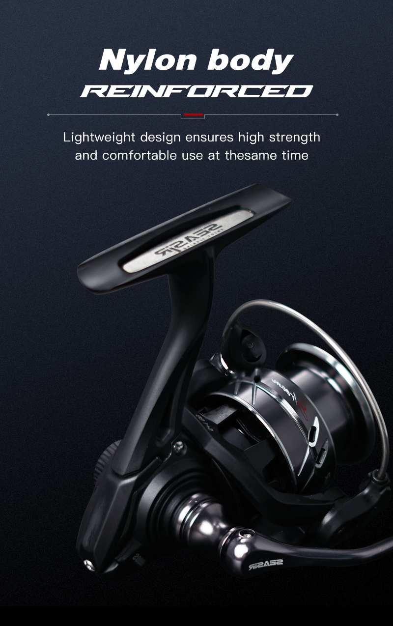 SEASIR Stream Spinning Reel 139g Ultralight Carbon Washers 6Kg Max Drag Metal Grip 5+1BB 5.4:1 ...