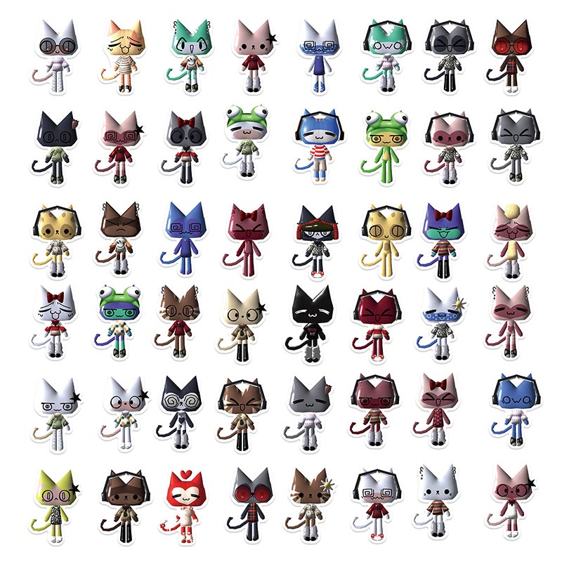 52PCS Toro Inoue Cat Cartoon Stickers DIY Bike Suitcase Guitar Laptop ...