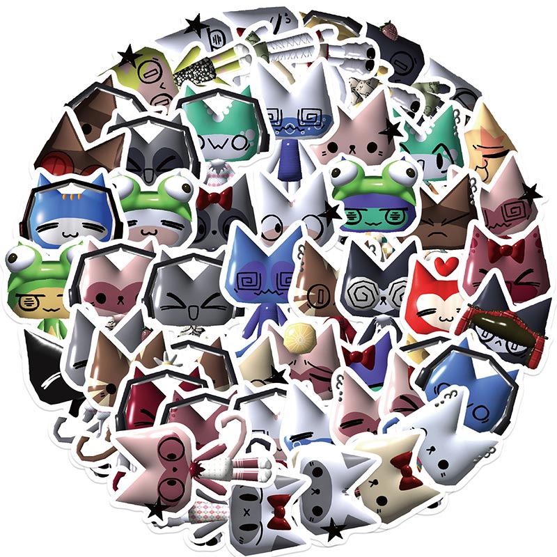 52PCS Toro Inoue Cat Cartoon Stickers DIY Bike Suitcase Guitar Laptop ...