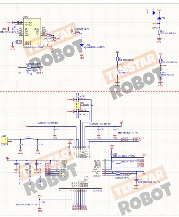 Esp32 C3 Esp32 S3 Esp32 H2 Esp32 C6 Development Board Esp32 C3 
