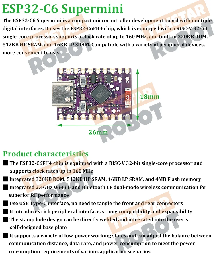ESP32-C3 ESP32-S3 ESP32-H2 ESP32-C6 Development Board ESP32 C3 ...