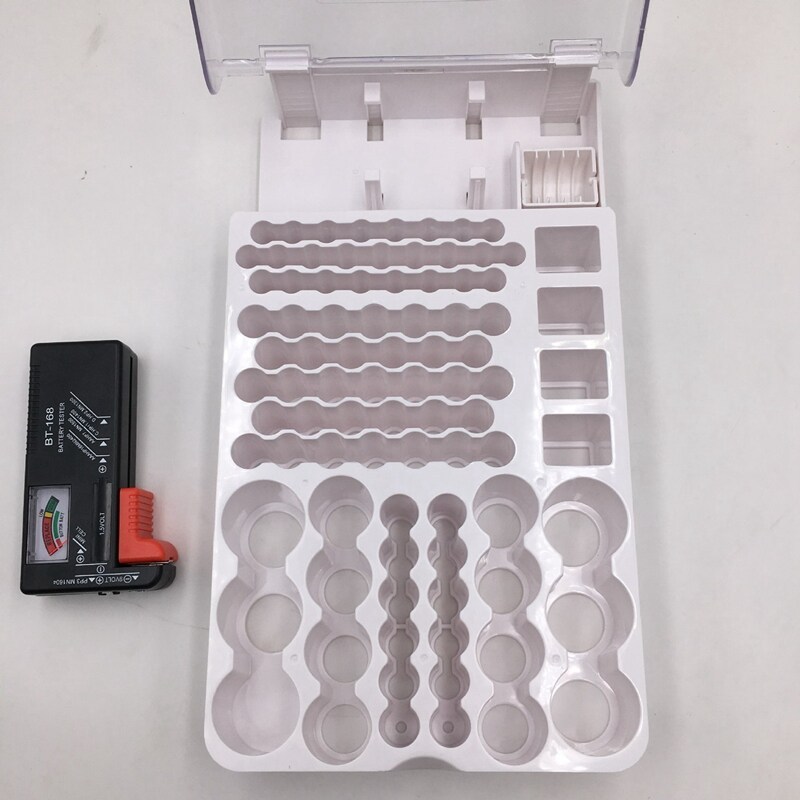 the Battery Storage Case,Organizer with Hinged Clear Cover, with ...