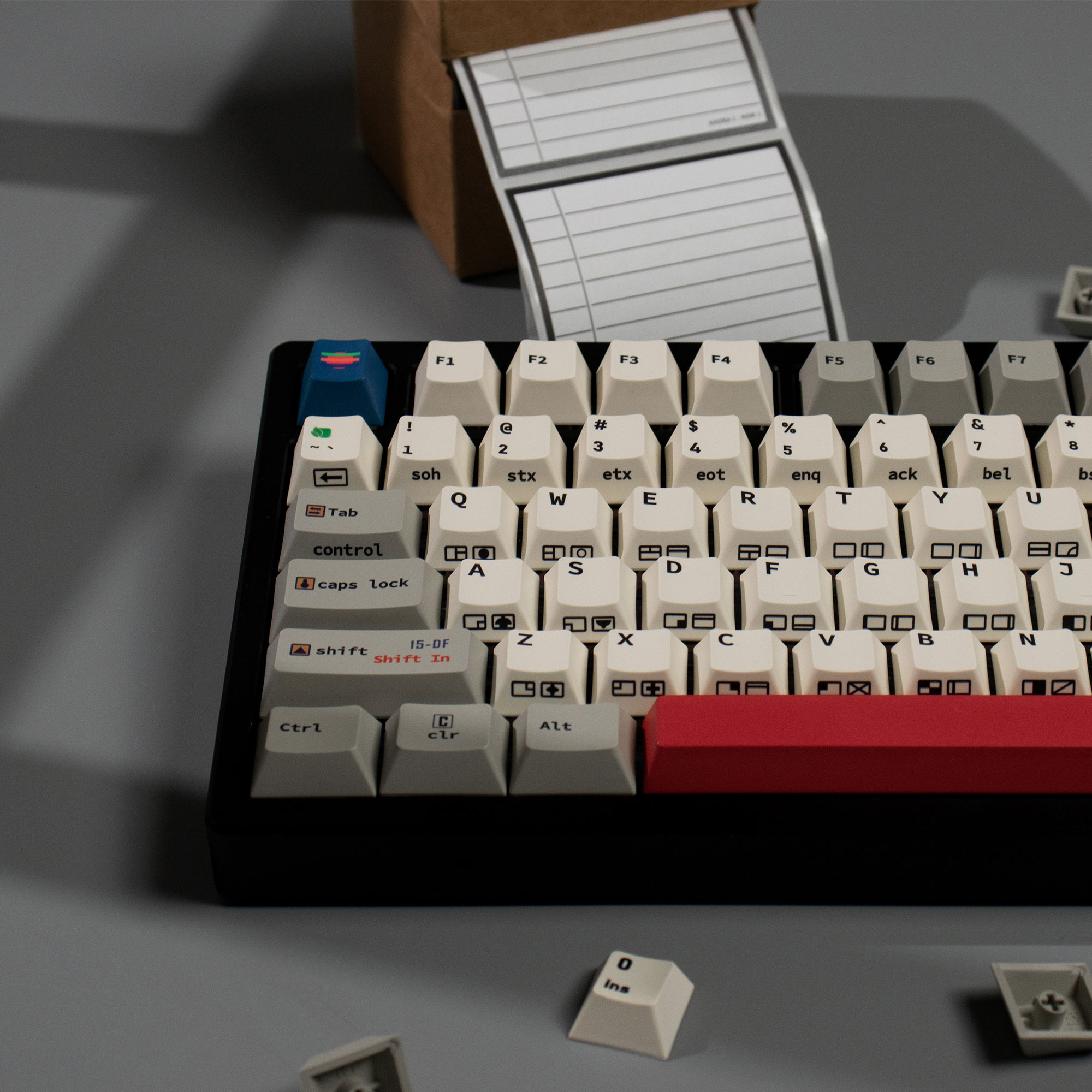 Retro Keycaps C64 White Gray PBT Thickness 1.7mm cherry Profile Keycaps ...