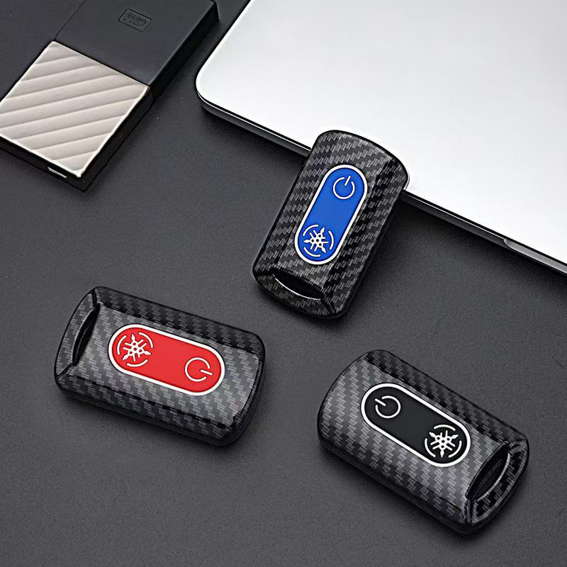 Carbon Fiber Car Key Cover For YAMAHA Y16ZR/XMAX/Y16/NVX155/AEROX Key ...