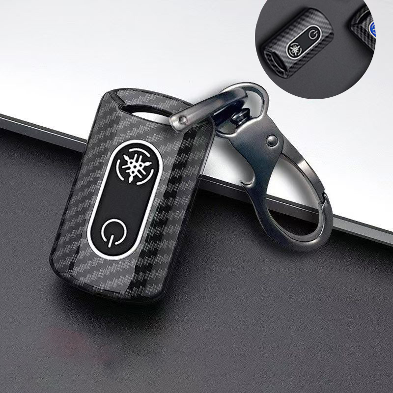 Carbon Fiber Car Key Cover For YAMAHA Y16ZR/XMAX/Y16/NVX155/AEROX Key ...