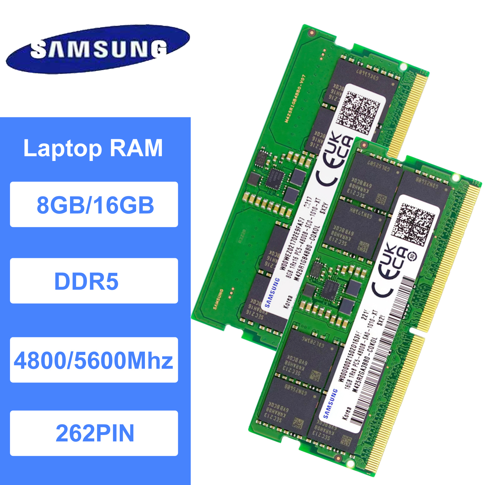 Samsung 8GB 16GB DDR5 4800Mhz 5600Mhz 1.1V 262Pin SODIMM Laptop Memory ...