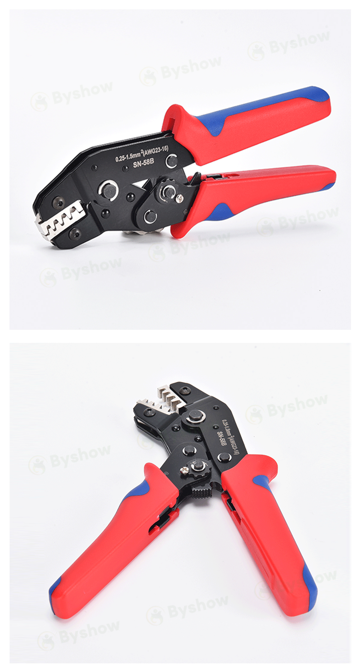 【Byshow】Crimper Plier Cable Clamp Wire Terminal Connector Crimping ...