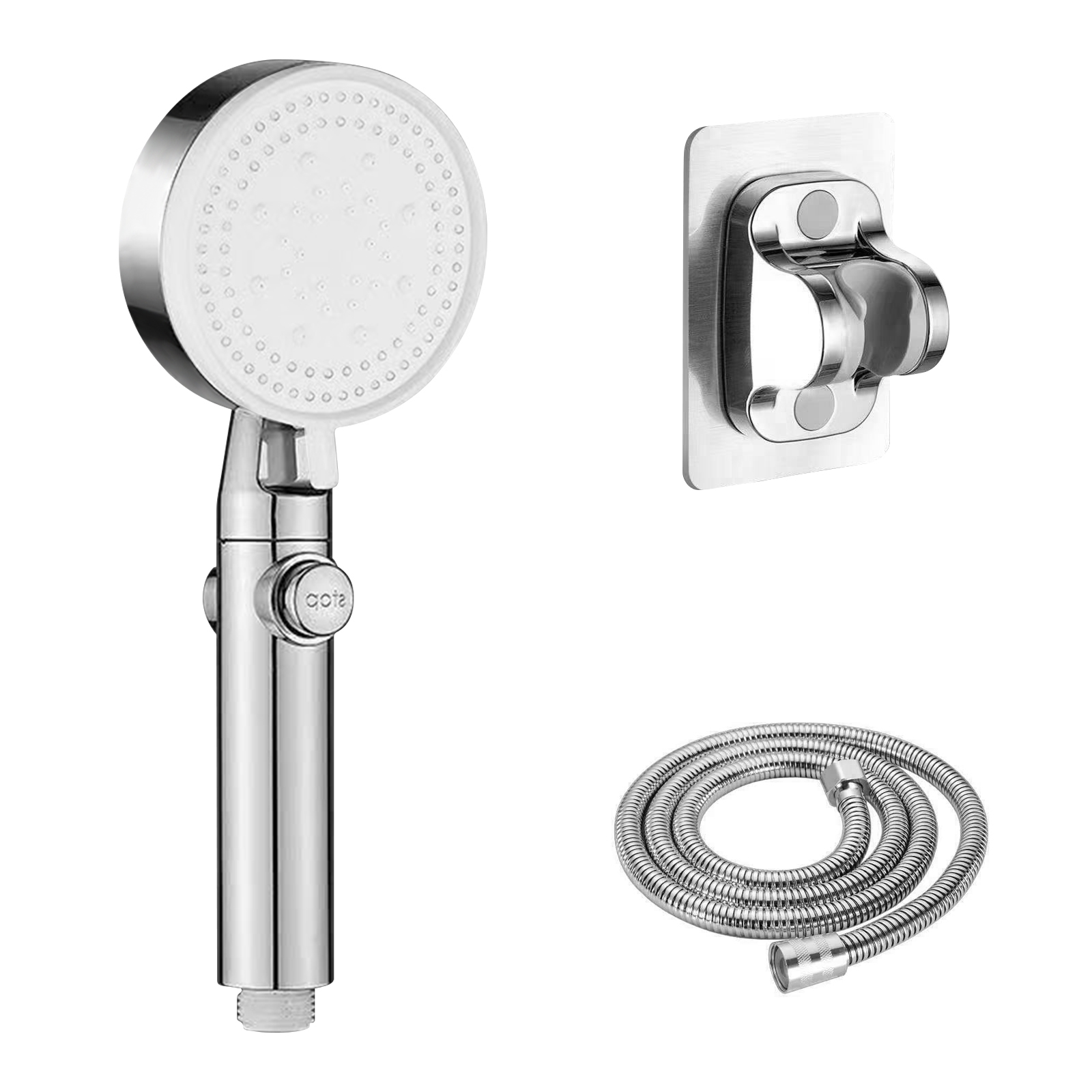 High Pressure Shower Head 5 Mode Adjustable One-key Stop Water Shower ...