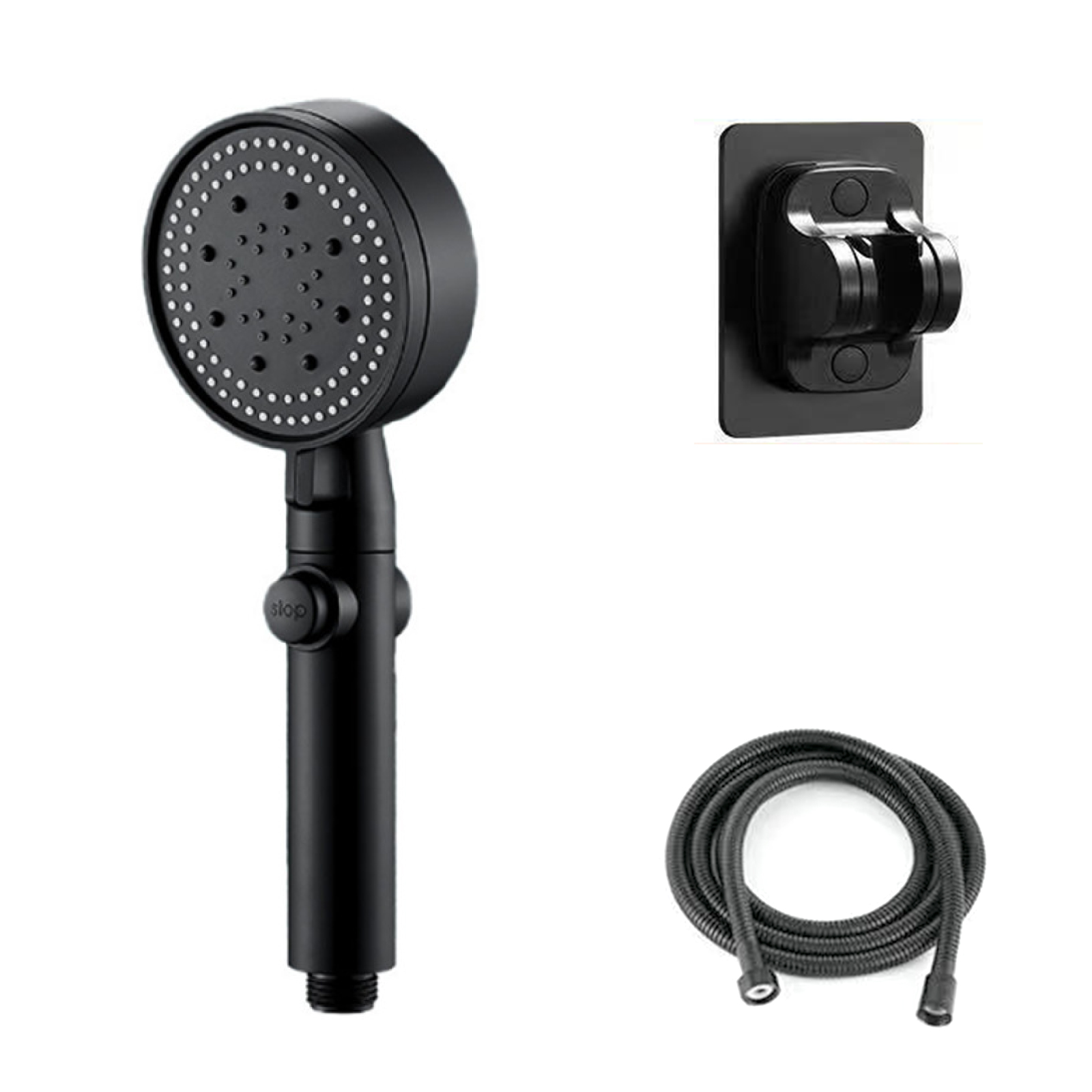 High Pressure Shower Head 5 Mode Adjustable One-key Stop Water Shower ...